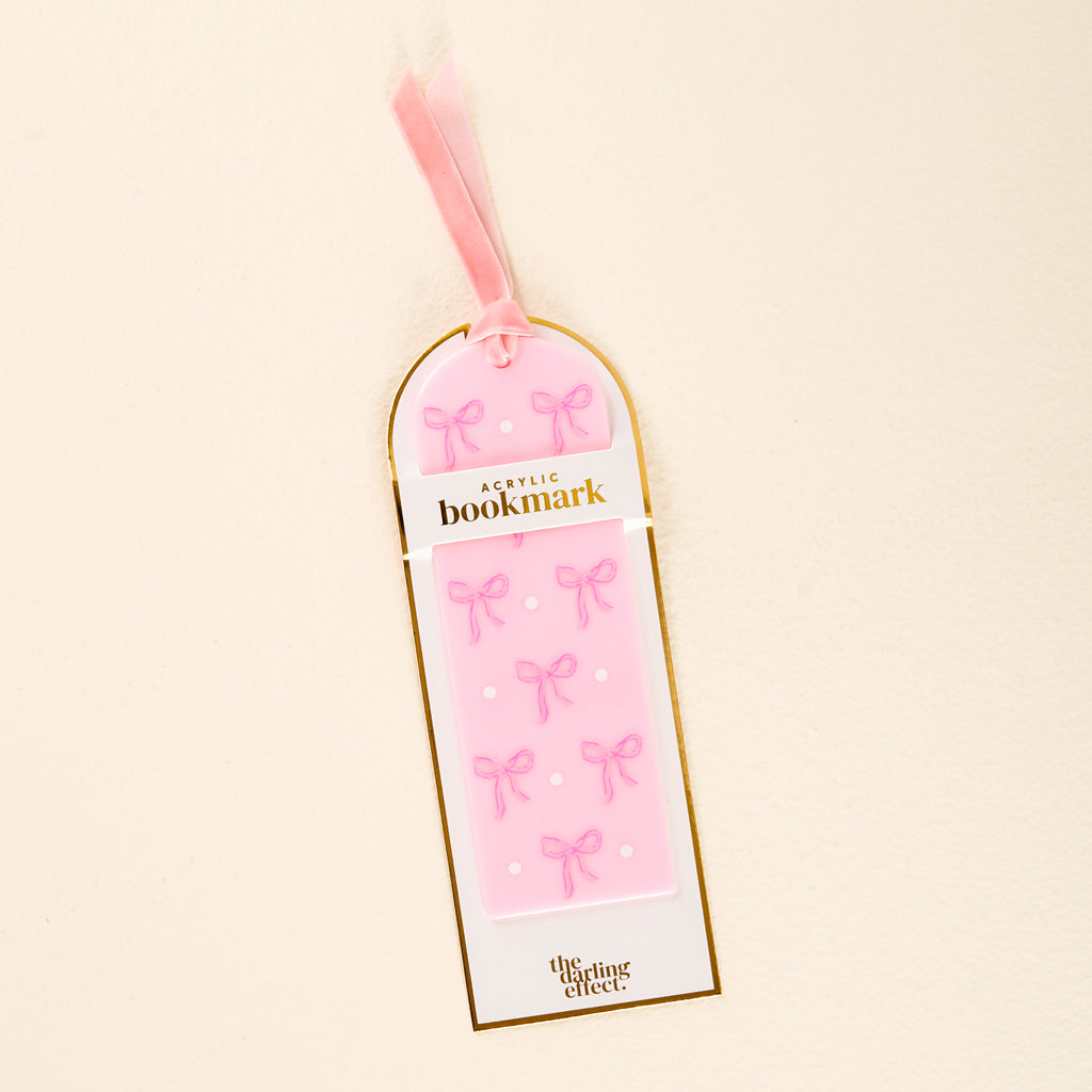Bows Pink Acrylic Bookmark – The Darling Effect