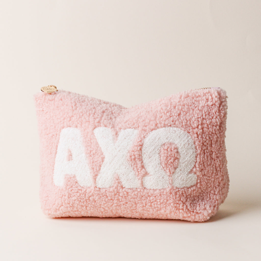 Alpha Chi Omega Blush Teddy Letter Pouch – The Darling Effect