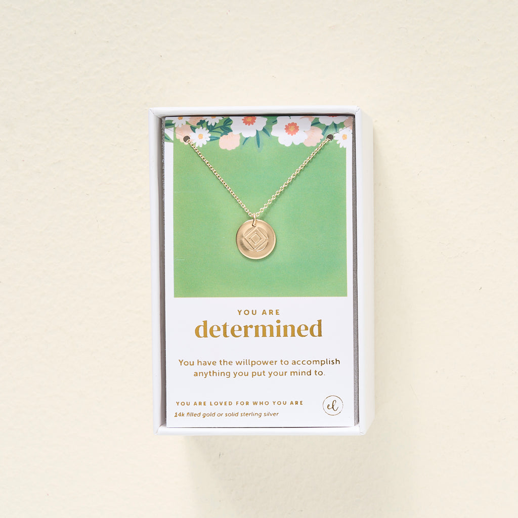 You Are Determined Disc Necklace – The Darling Effect