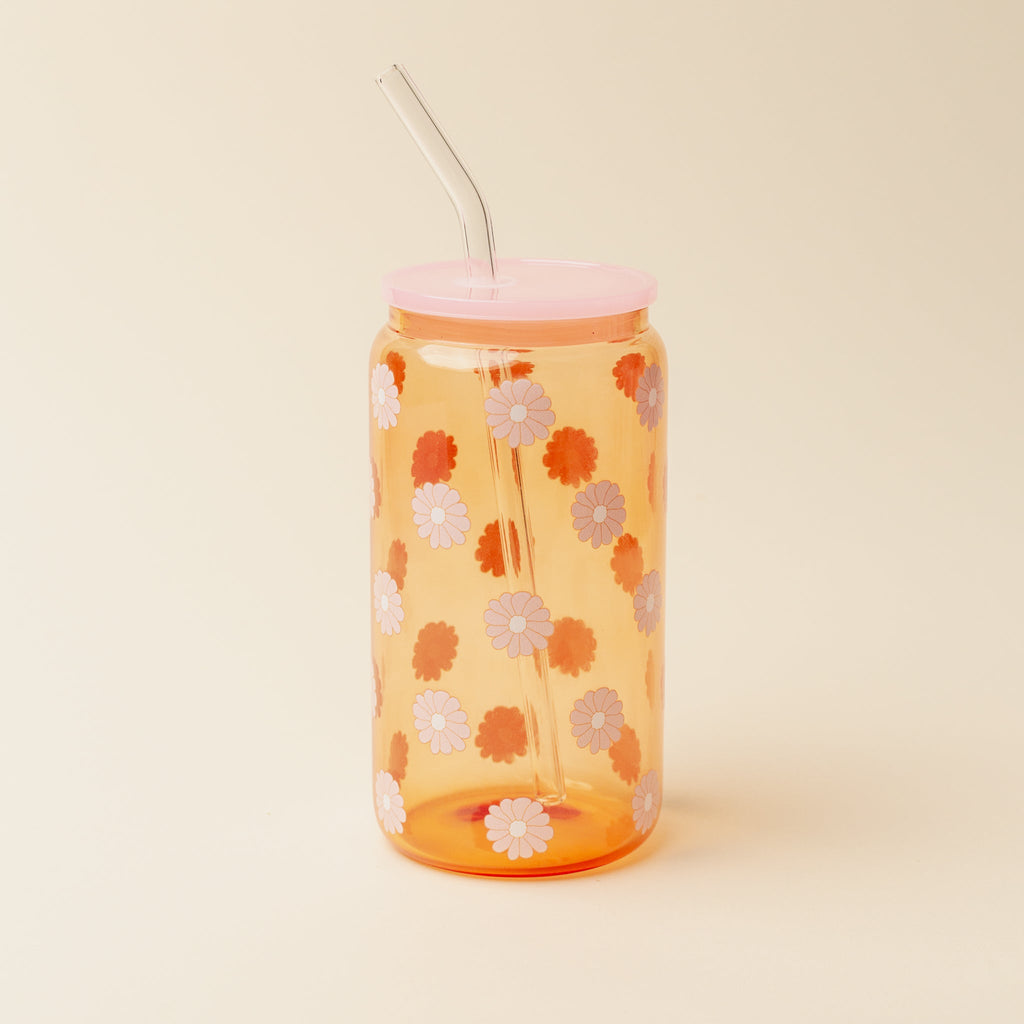 Orange Colored Glass Cup – The Darling Effect
