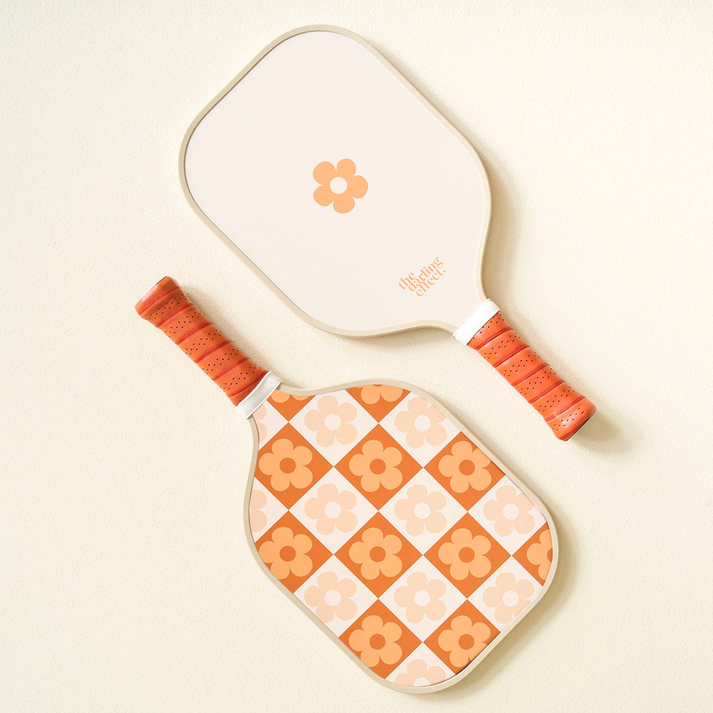 Flower Check Brown Pickleball Paddle – The Darling Effect